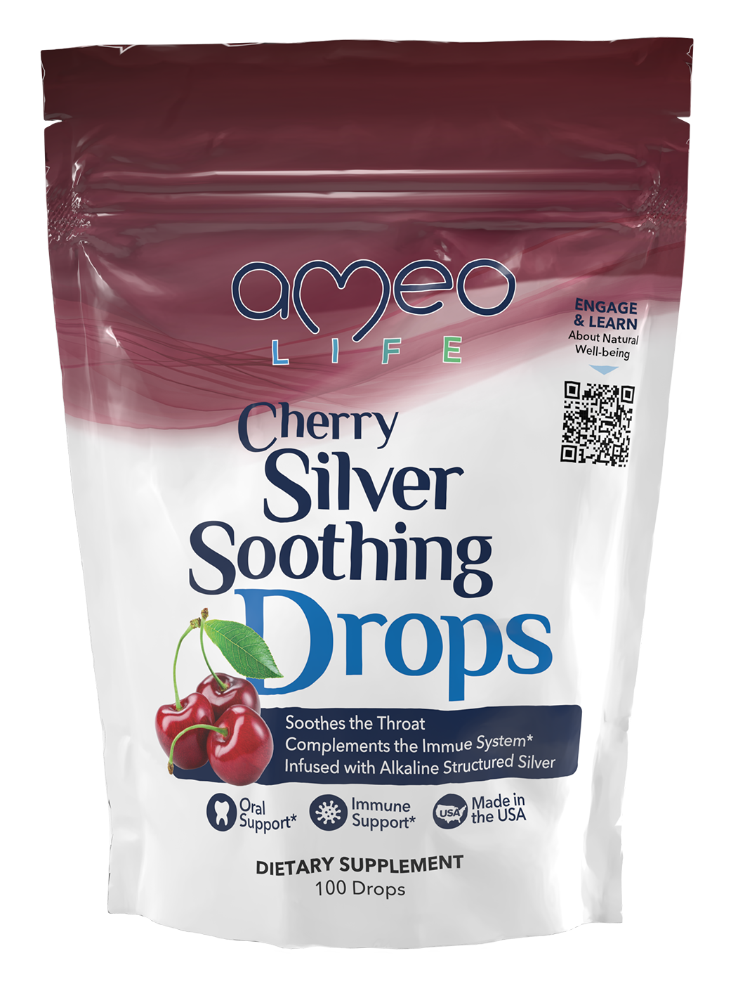 Cherry Silver Soothing Drops - Ameo Life