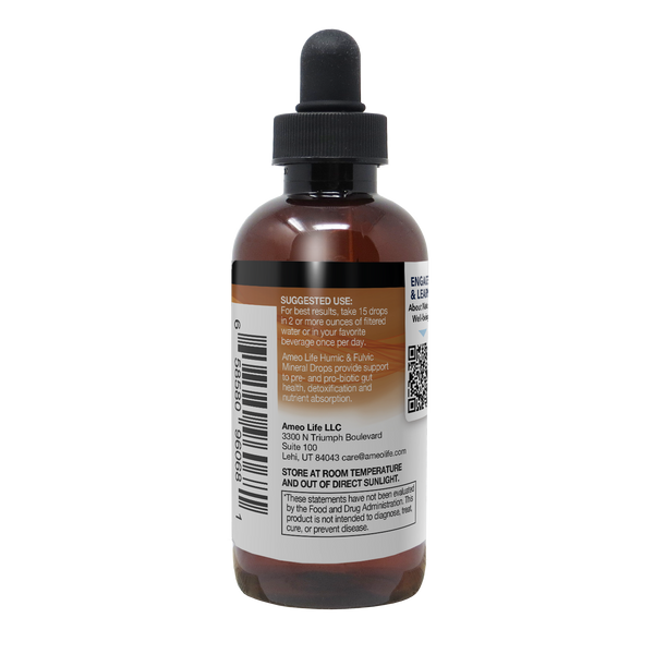 Humic & Fulvic Mineral Drops - 4 oz. - Ameo Life
